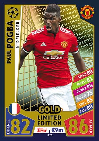 POGBA GOLD Limited Edition - 2017 /2018 Champions League TOPPS fantop.pl