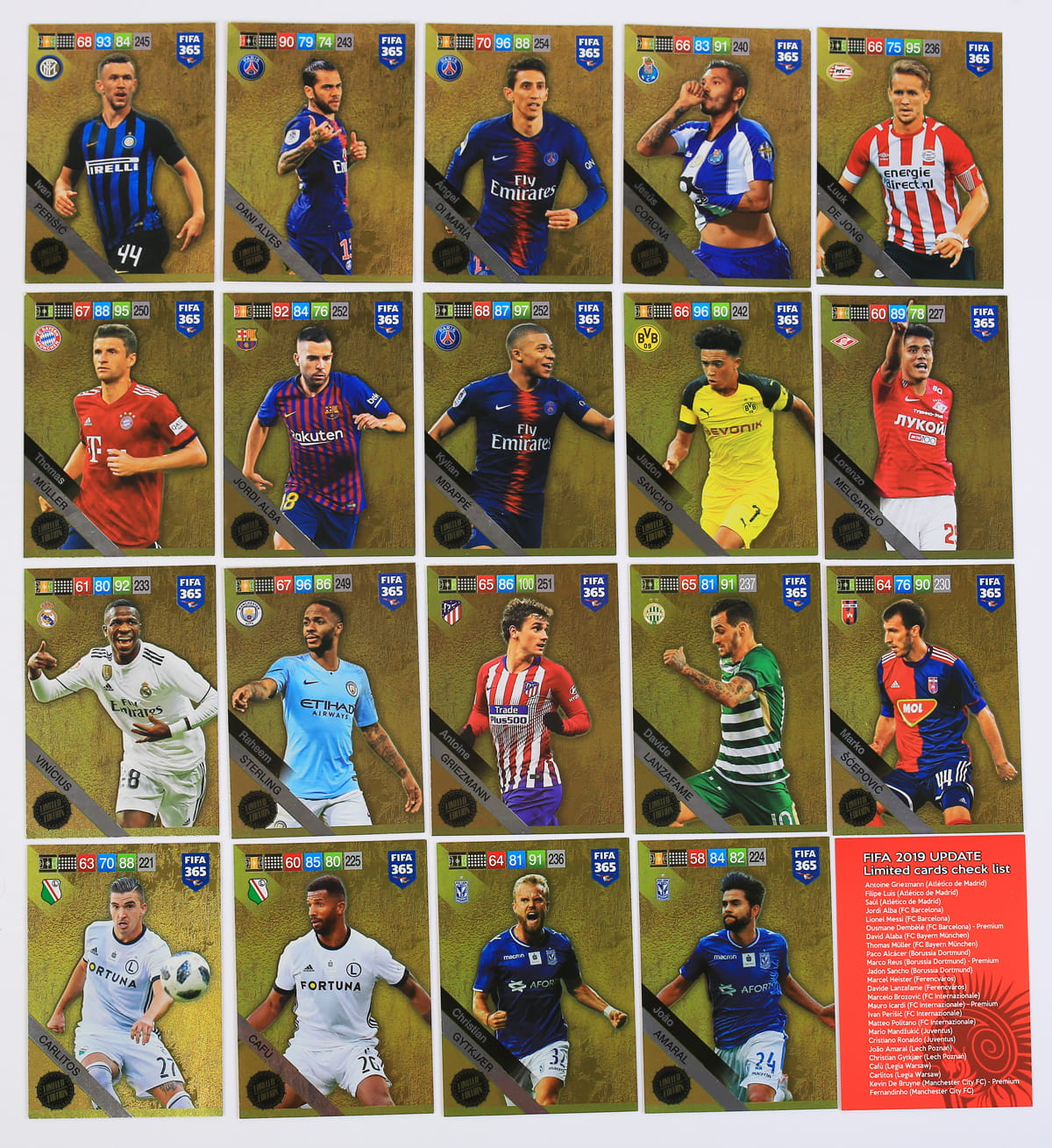 19 cards set Limited Edition - Update FIFA 2019 fantop.pl