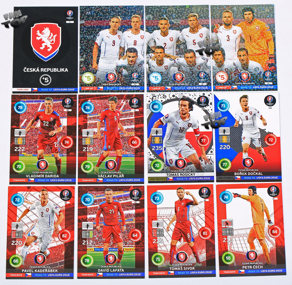 Ceska Republika - cards - ROAD TO EURO 2016 Nordic Edition fantop.pl